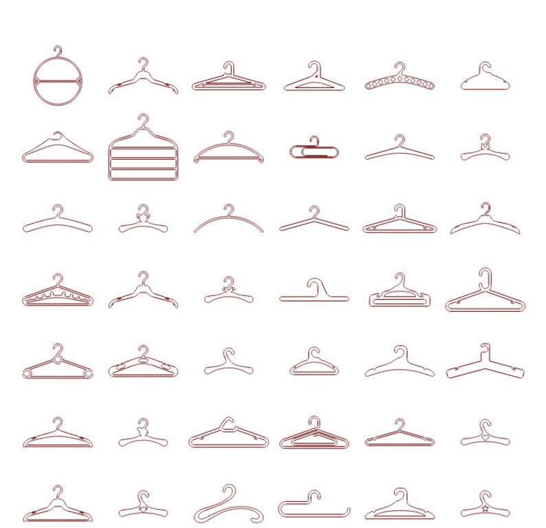 42 Laser Cut Custom Wooden Clothing Hangers Bundle Template CDR File ...