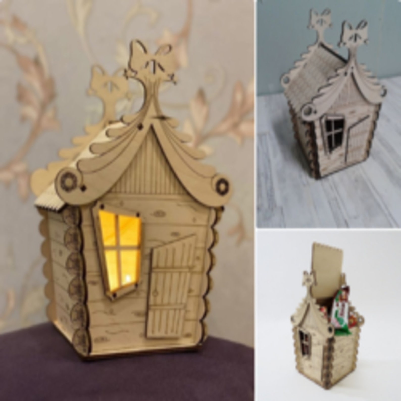 Christmas House Gift Box CDR Advent Box CDR Favor Box CDR - Etsy