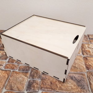 Laser Cut Sliding Lid Compartment Storage Box Dxf Laser Cut File ...