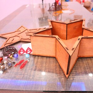 Laser Cut Star Wood Box 3mm Laser Cut Wooden Star Box Svg Template ...