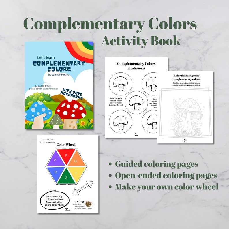 Colors Activities for Kids Printable Coloring Book - Etsy