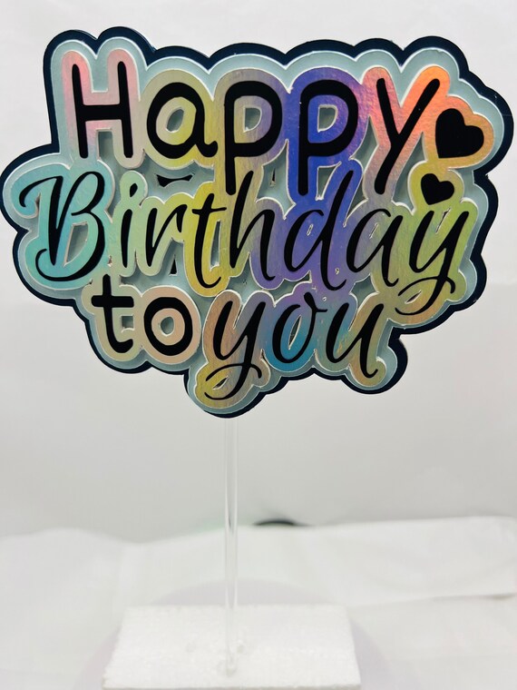 Happy Birthday to You Cake Topper - Etsy