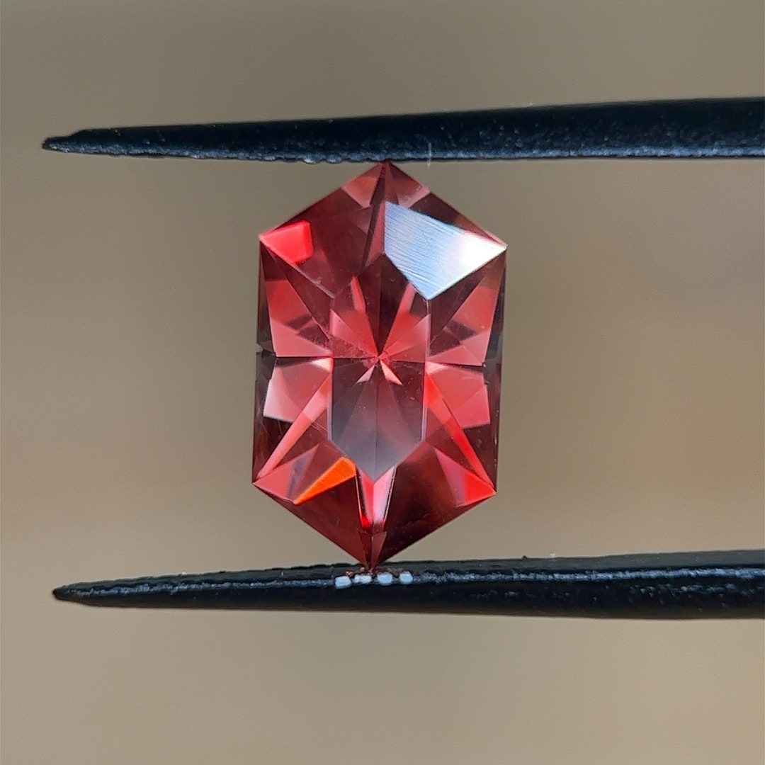 2.24ct Peach Oregon Sunstone – “one Rupee” Custom Cut | Hand-faceted ...