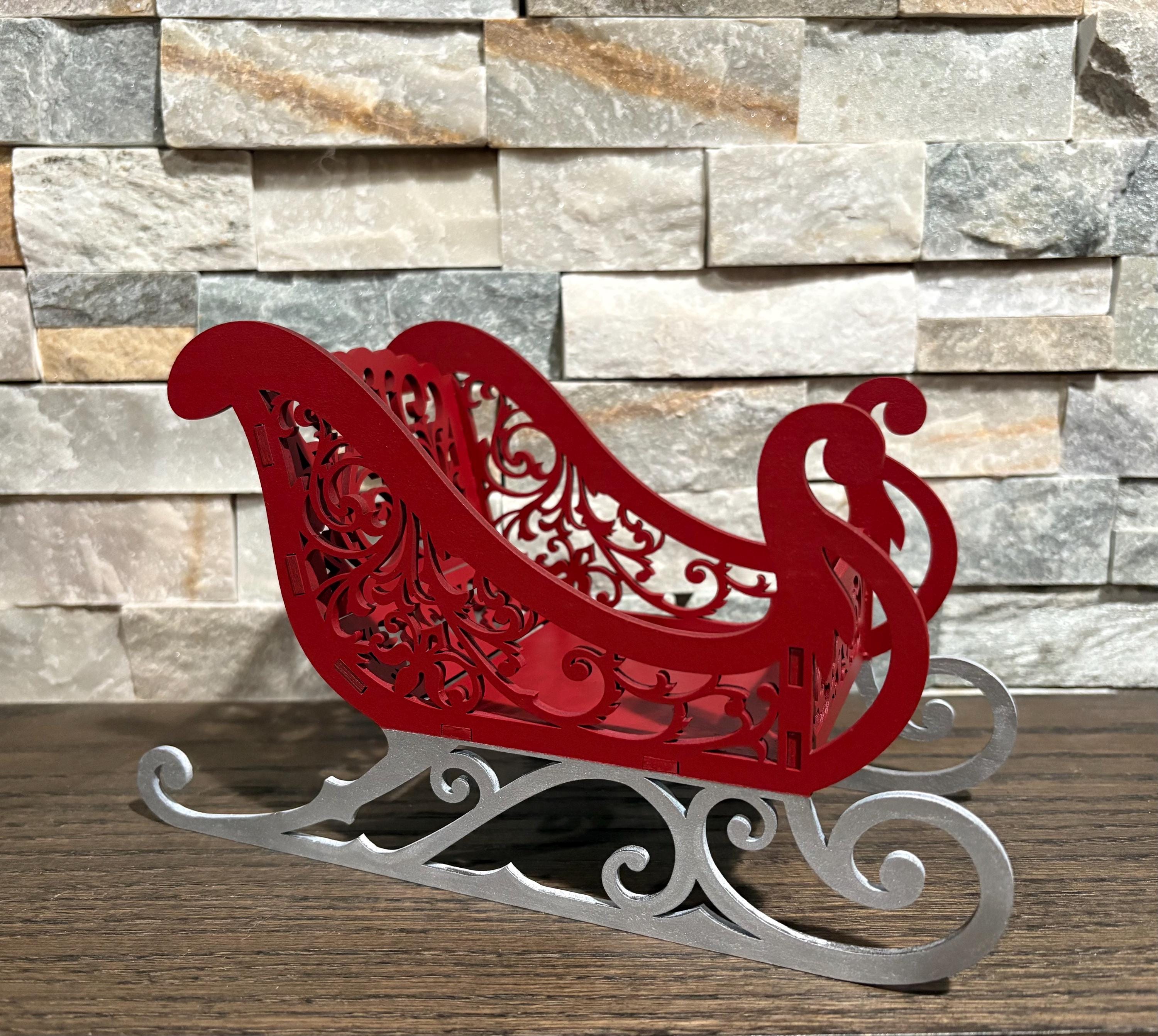 Santa's Wood Sleigh - Etsy