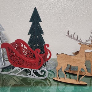 Santa's Wood Sleigh - Etsy