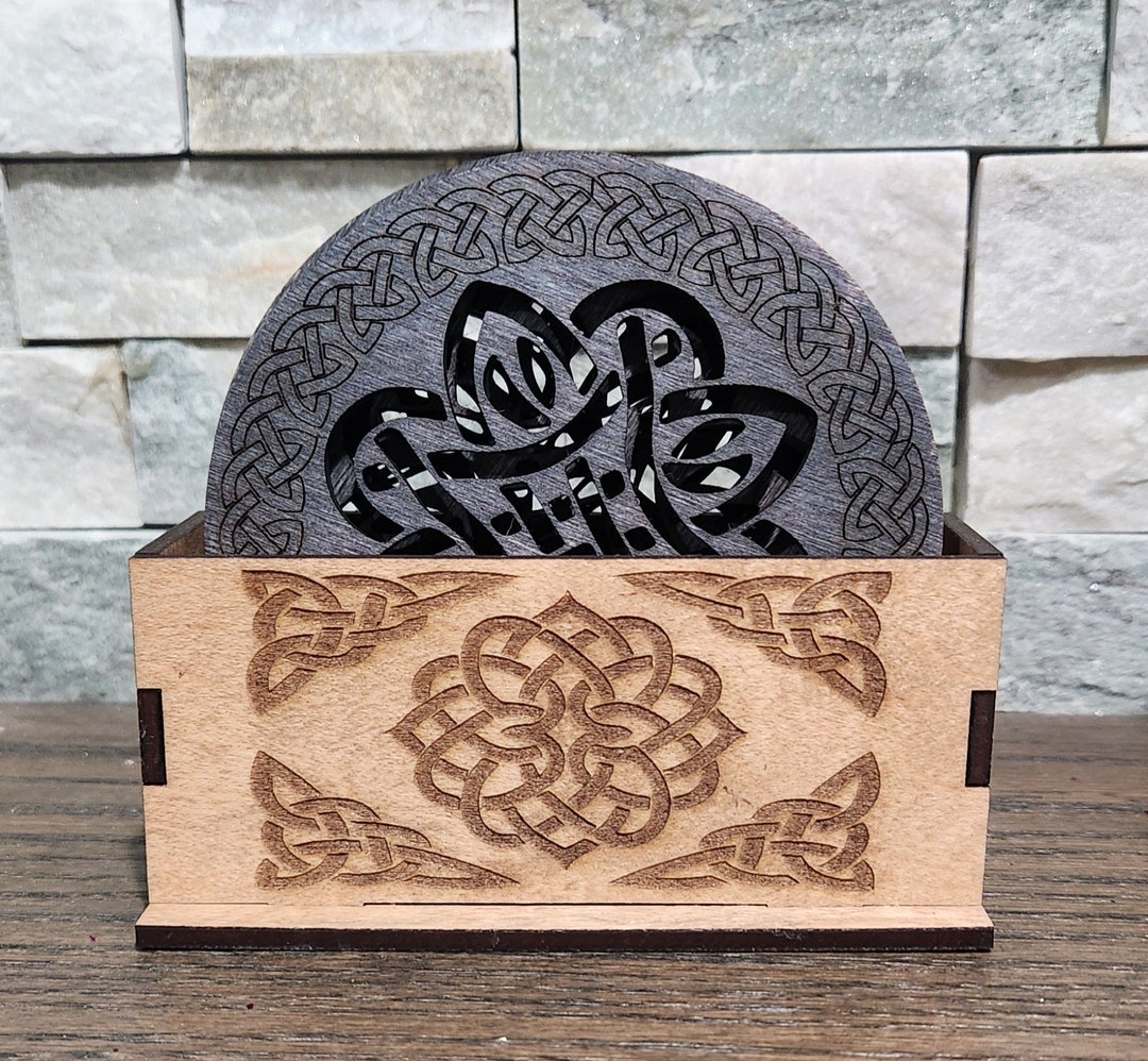 Celtic Knot, Laser Cut Wood Coasters - Etsy