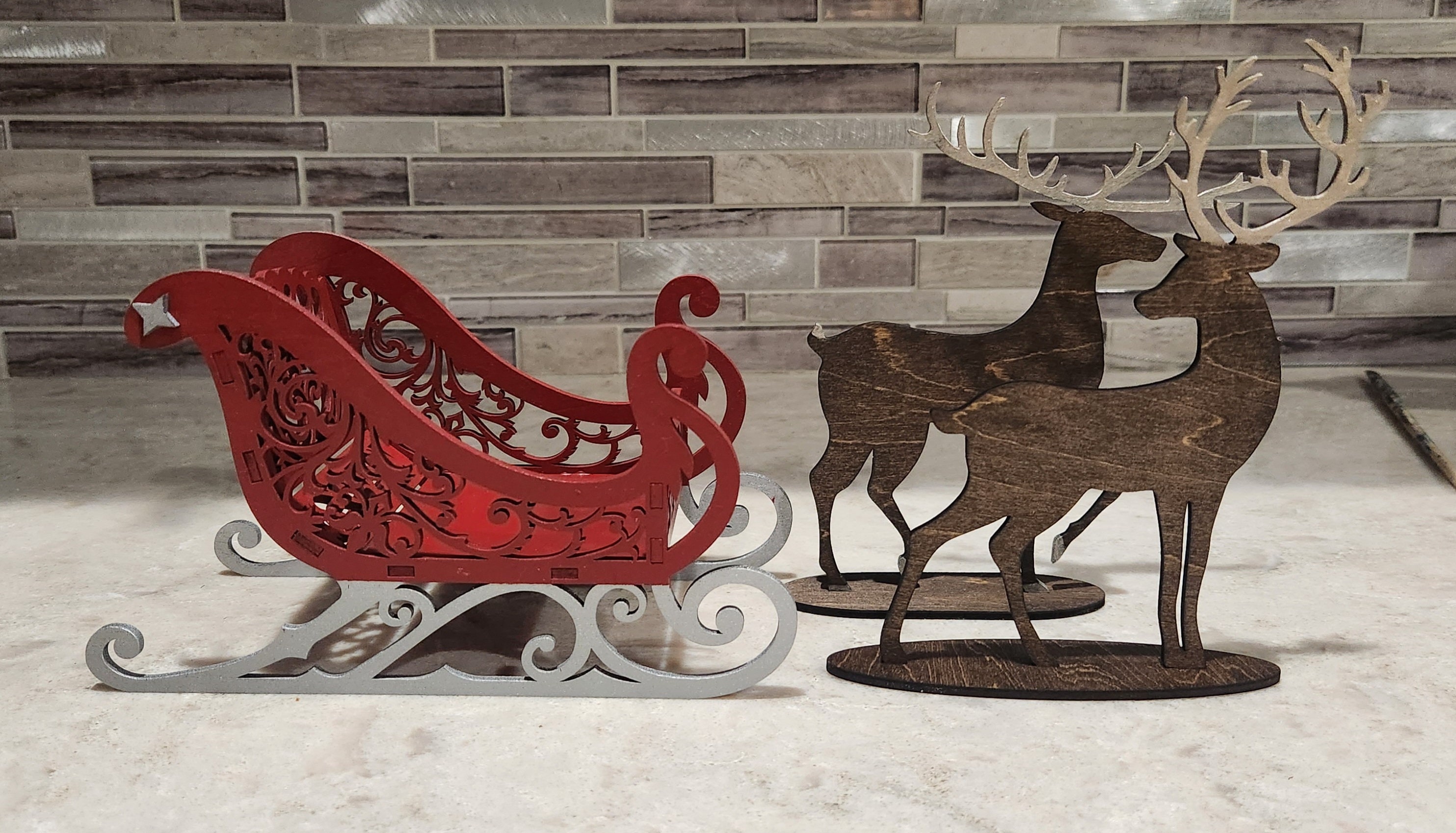 Santa's Wood Sleigh - Etsy