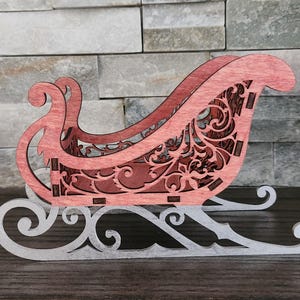 Santa's Wood Sleigh - Etsy