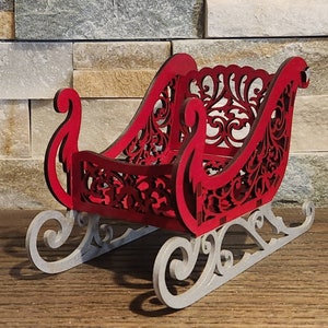 Santa's Wood Sleigh - Etsy