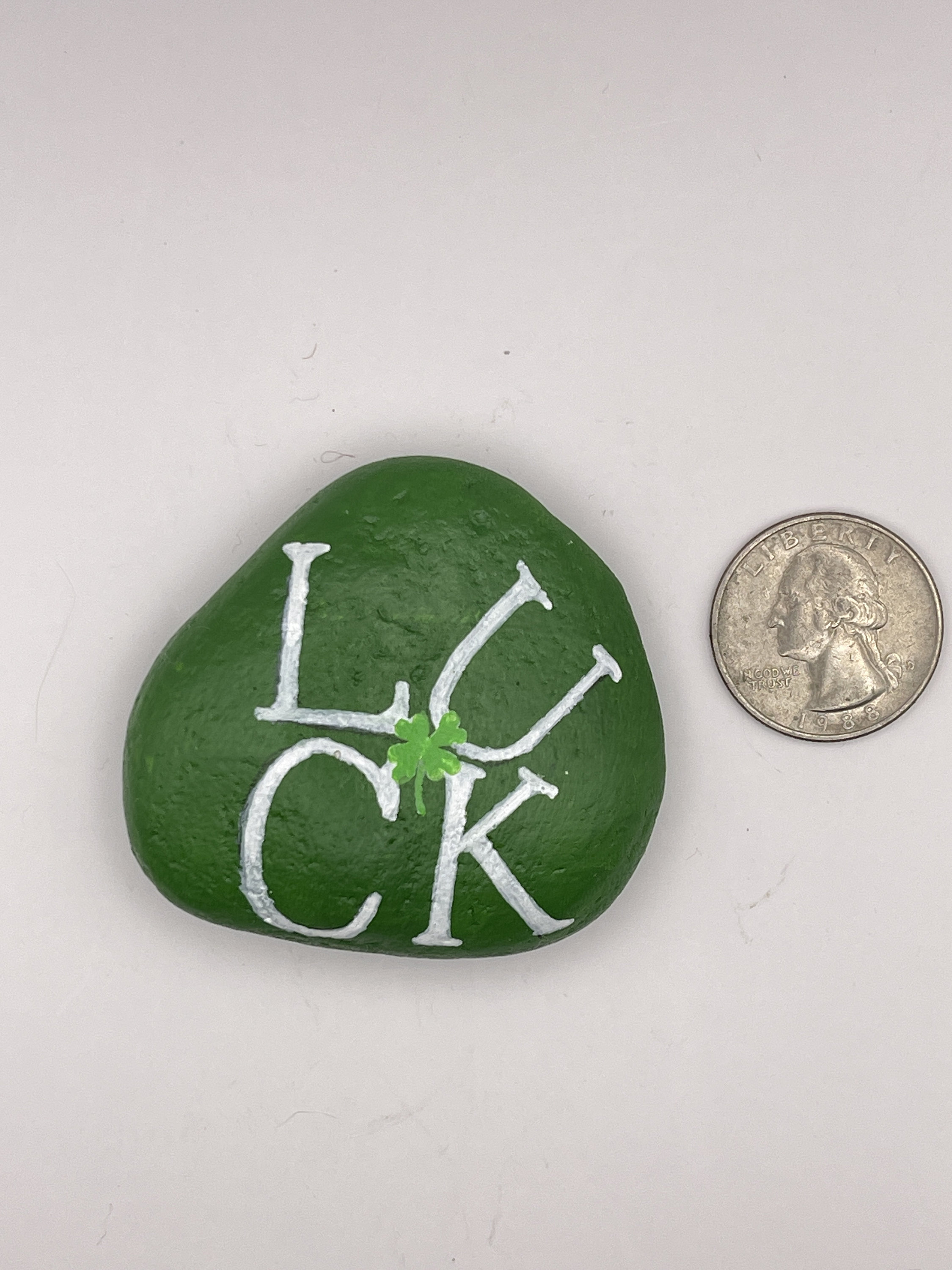 Luck With Four Leaf Clover, St. Patrick's Day, Irish Decor, Painted ...