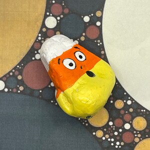 Cartoon Surprised Face Candy Corn, Hand Painted Rock, Fall Art ...