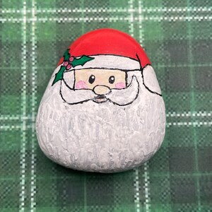 Cute Whimsical Santa Claus, Christmas Holiday, Painted Rock, Pebble Art ...