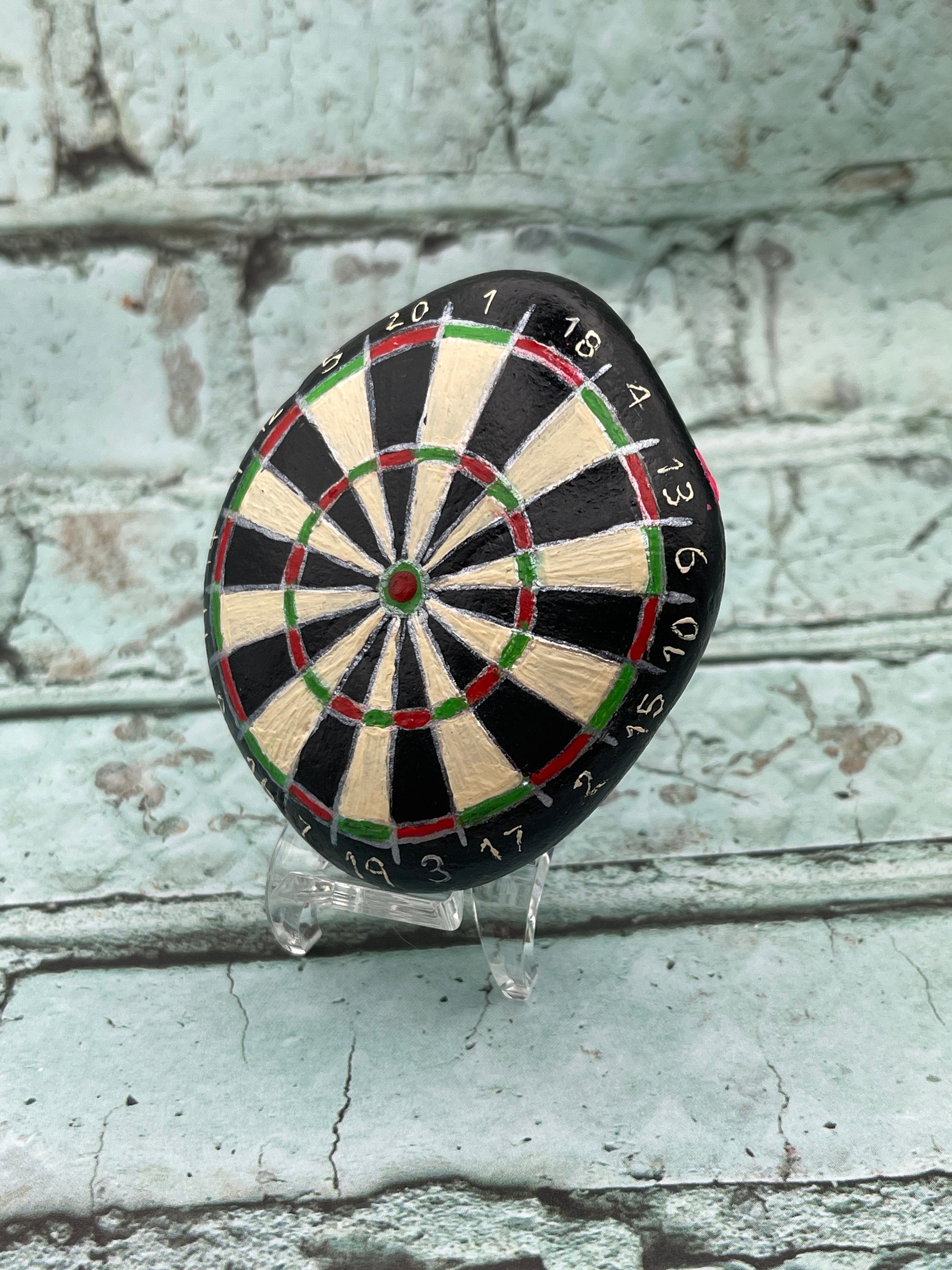 Dart Board, Bar Games, Sports Painted Rock, Painted Stone Art - Etsy