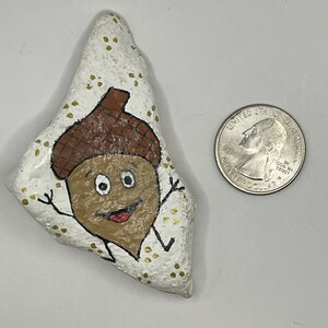 Cute Whimsical Acorn, It’s Fall Y’all Art, Hand Painted Rock, Autumn ...