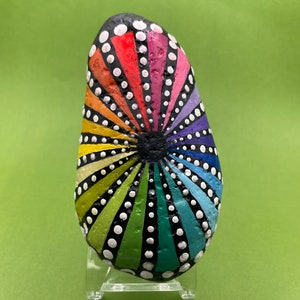 Gradient Rainbow Wheel Color Pattern, Dot Mandala Art, Painted Rock ...