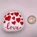Love Stone With Glitter Red Heart Design, Unique Valentine Gift ...