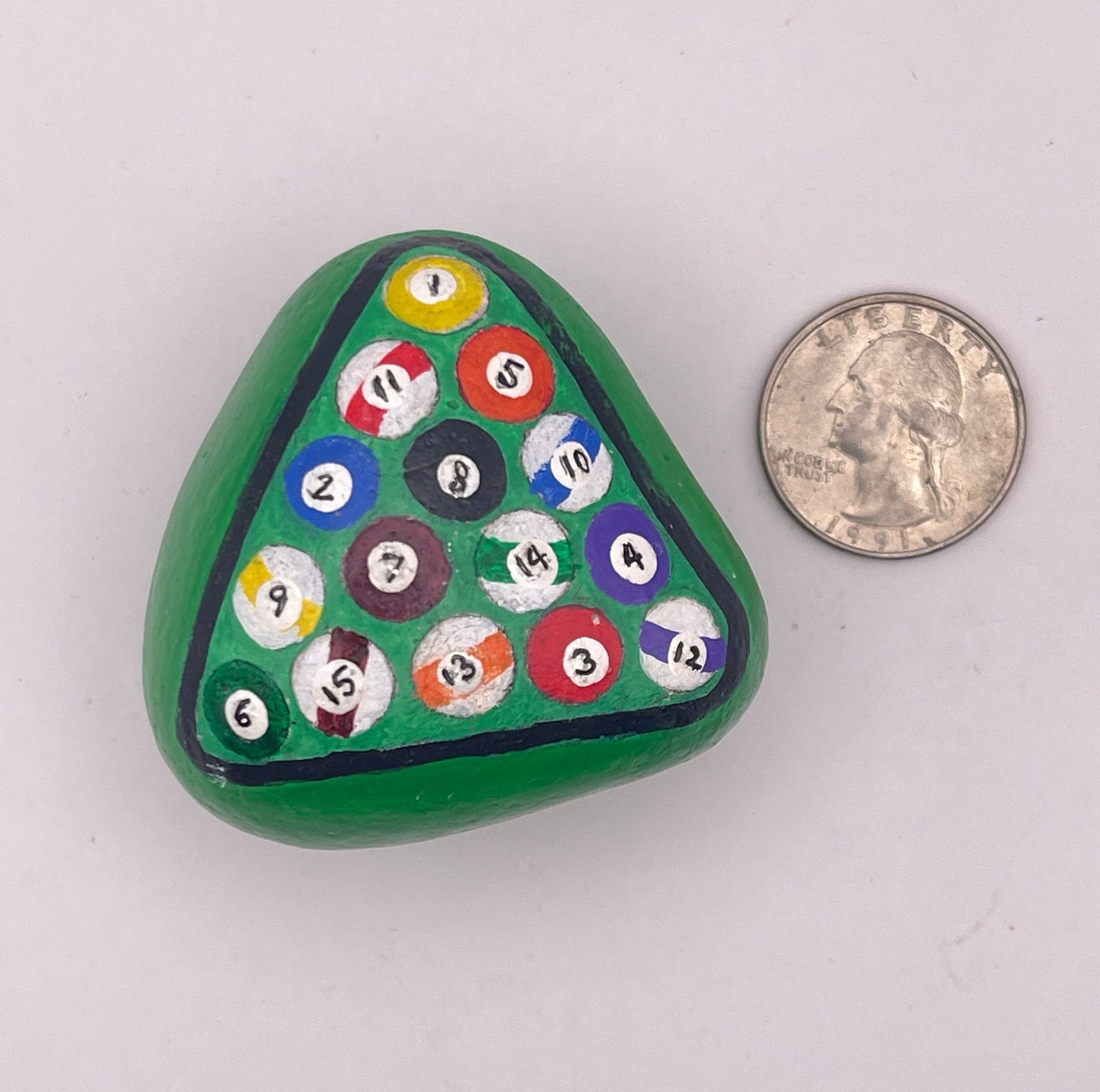 Billiards Balls in Rack, Pool Eight Ball, Bar Games, Sports Painted ...