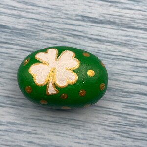 Four Leaf Clover With Gold, St. Patrick's Day, Irish Decor, Painted ...