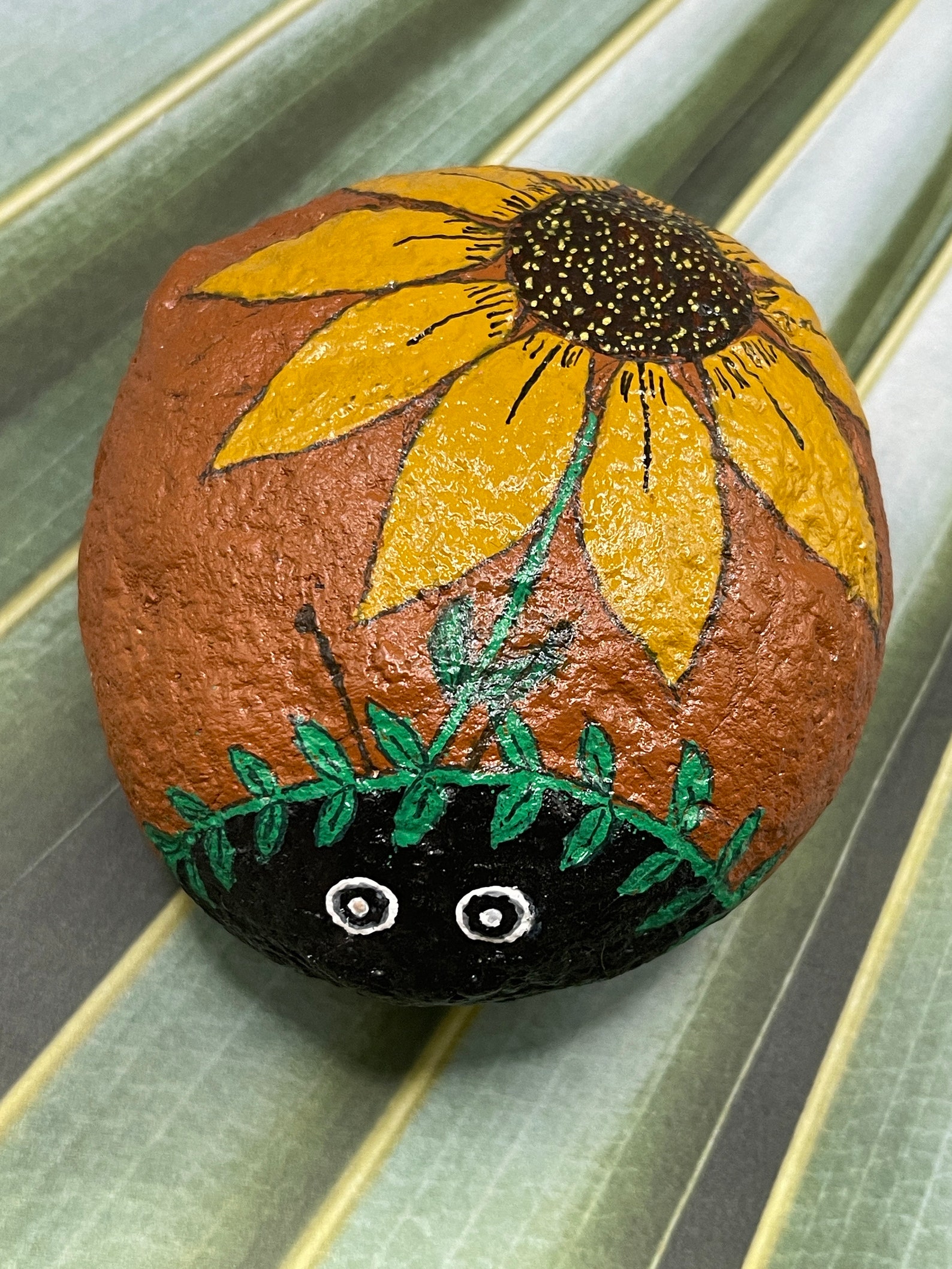 Large Sunflower Ladybug, Fall Art, Thanksgiving Decoration, Hand ...