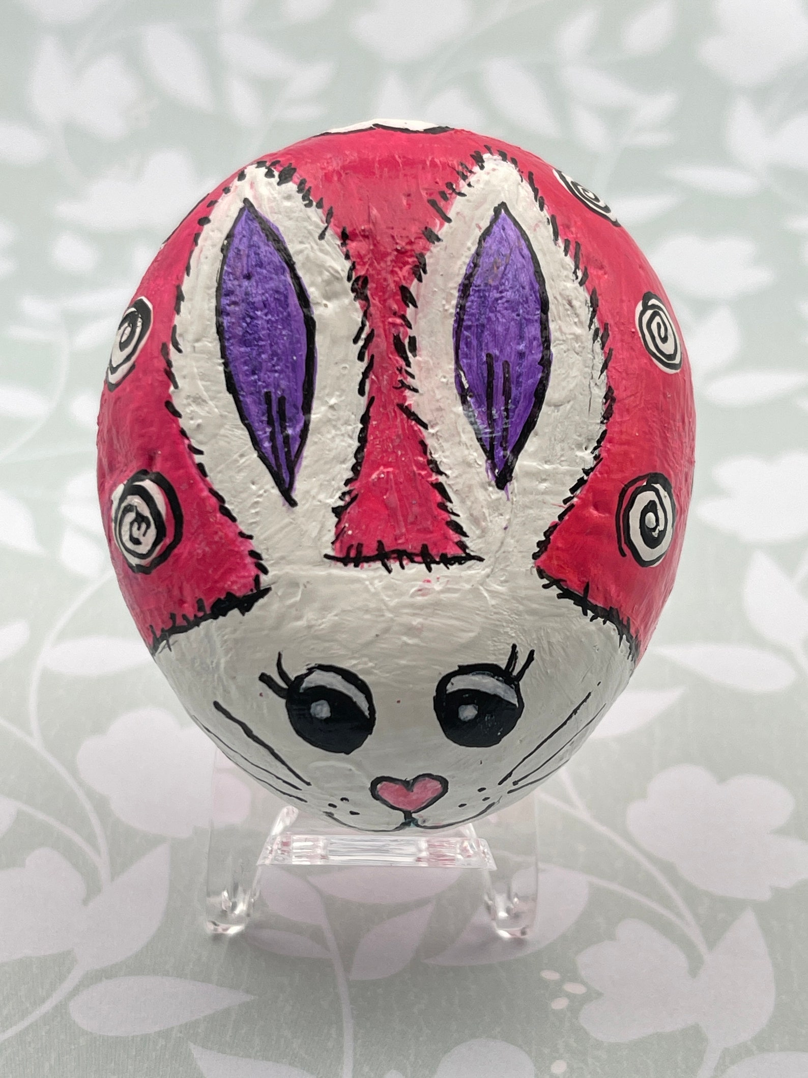 Cute Pink Easter Bunny Bug, Easter Decor, Spring Painted Rock, Stone ...