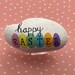 Happy Easter Rock Art on Pastel Eggs, Easter Stone Decor, Hand Painted ...