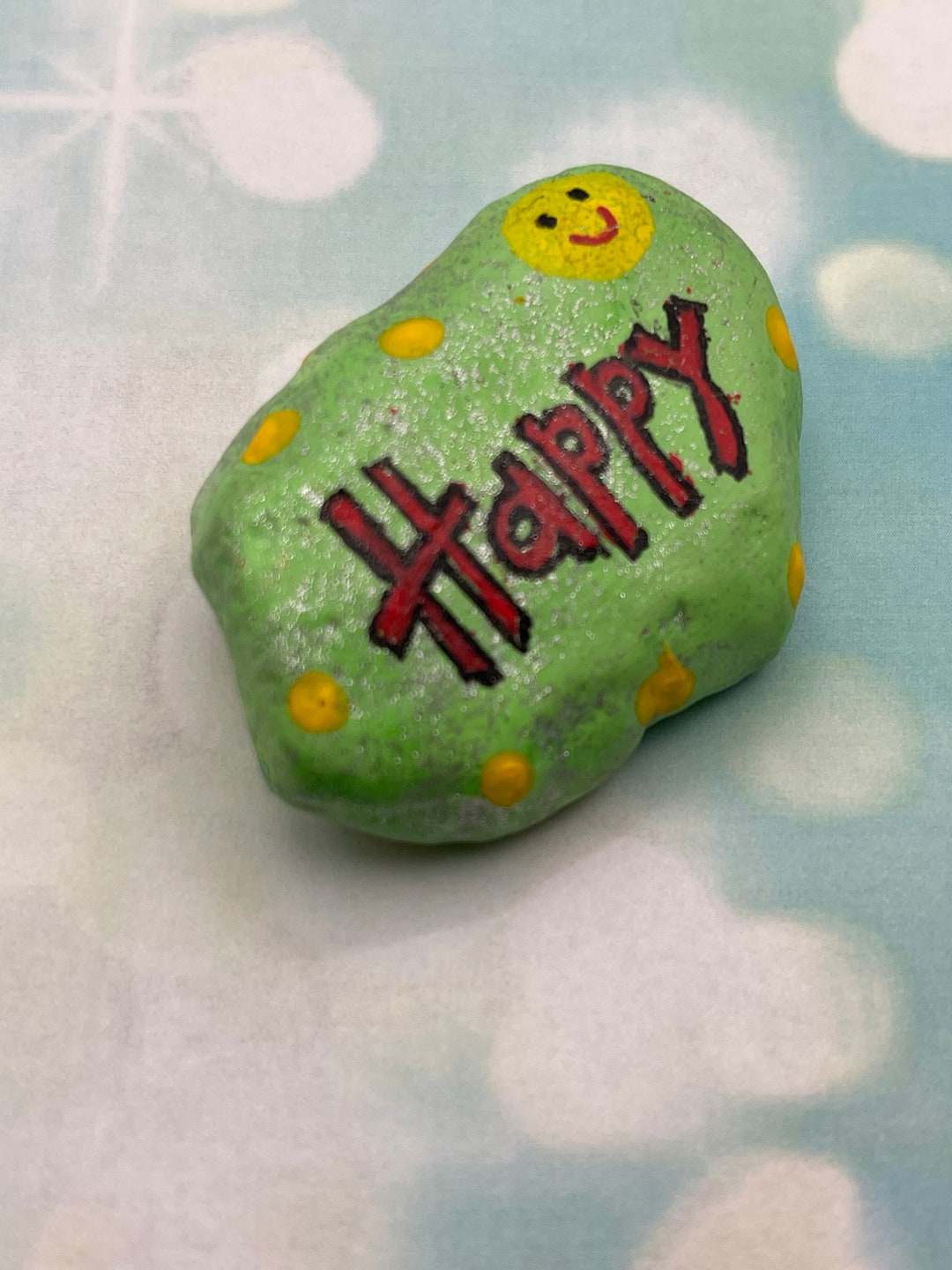Happy, Hand Painted Rock, Positivity Pebble Art, Stone Painting - Etsy