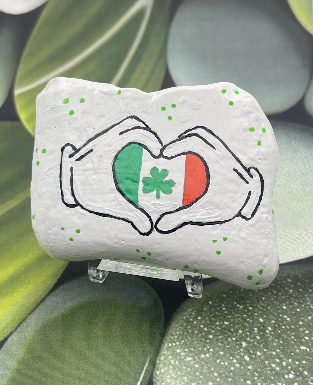 Heart Hands Surrounding Irish Flag With Shamrock, St. Patrick's Day ...