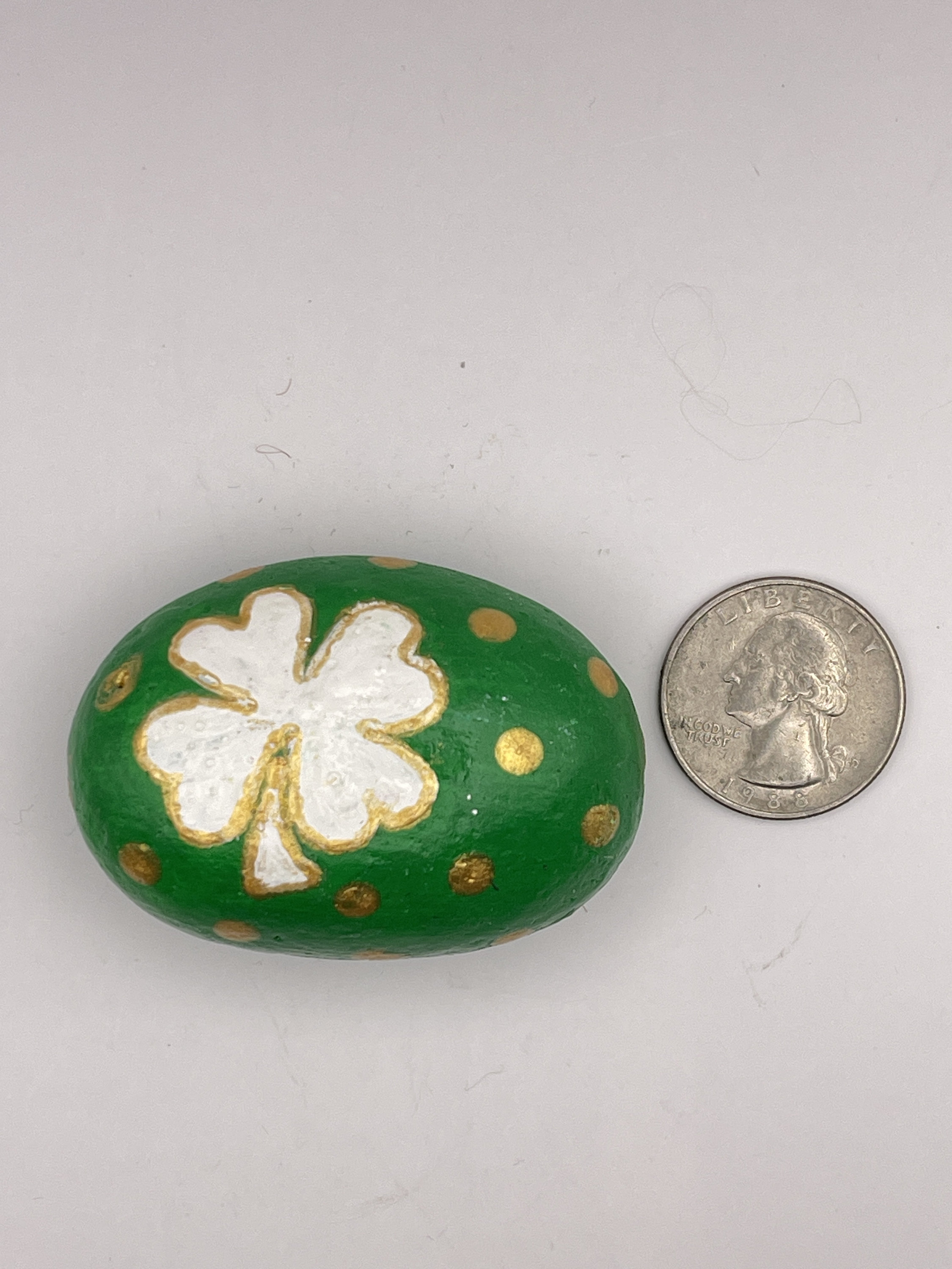 Four Leaf Clover With Gold, St. Patrick's Day, Irish Decor, Painted ...