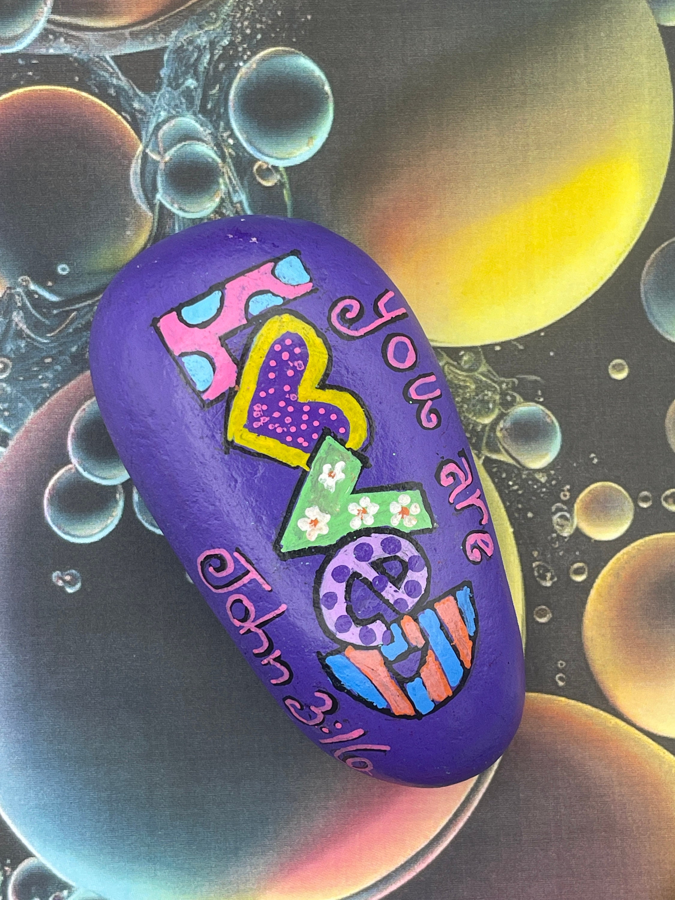 You Are Loved, John 3:16, Painted Rock, Religious Scripture, Kindness ...