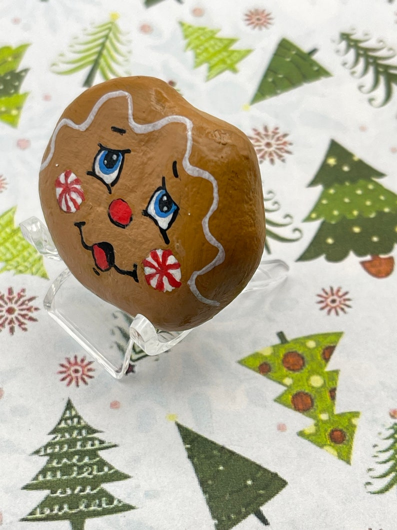Gingerbread With Peppermint Cheeks, Winter Decor, Christmas Gift ...