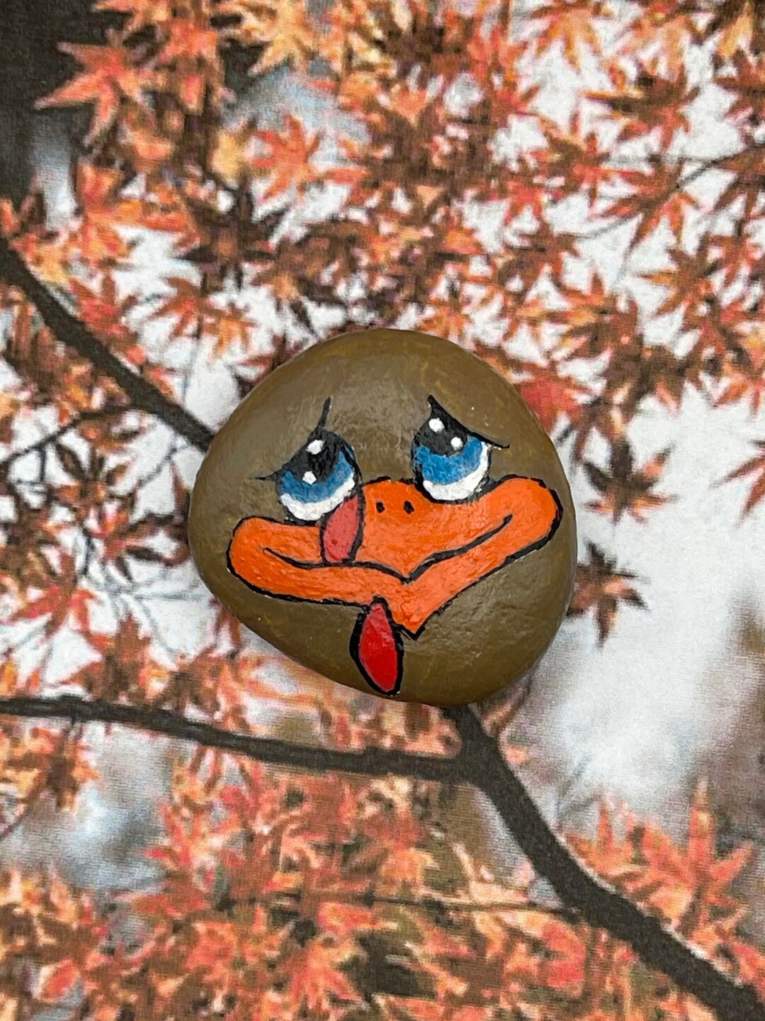 Whimsical Thanksgiving Turkey, Painted Rock, Fall Art, Thanksgiving ...