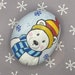 Polar Bear Wearing Scarf and Snow Hat, Christmas Gift, Winter Hand ...