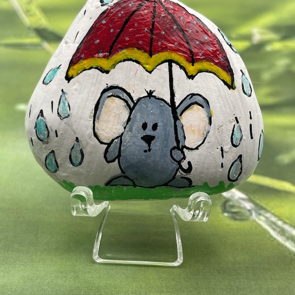 Mouse Rock Painted - Etsy