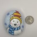 Polar Bear Wearing Scarf and Snow Hat, Christmas Gift, Winter Hand ...