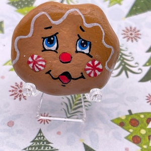 Gingerbread With Peppermint Cheeks, Winter Decor, Christmas Gift ...
