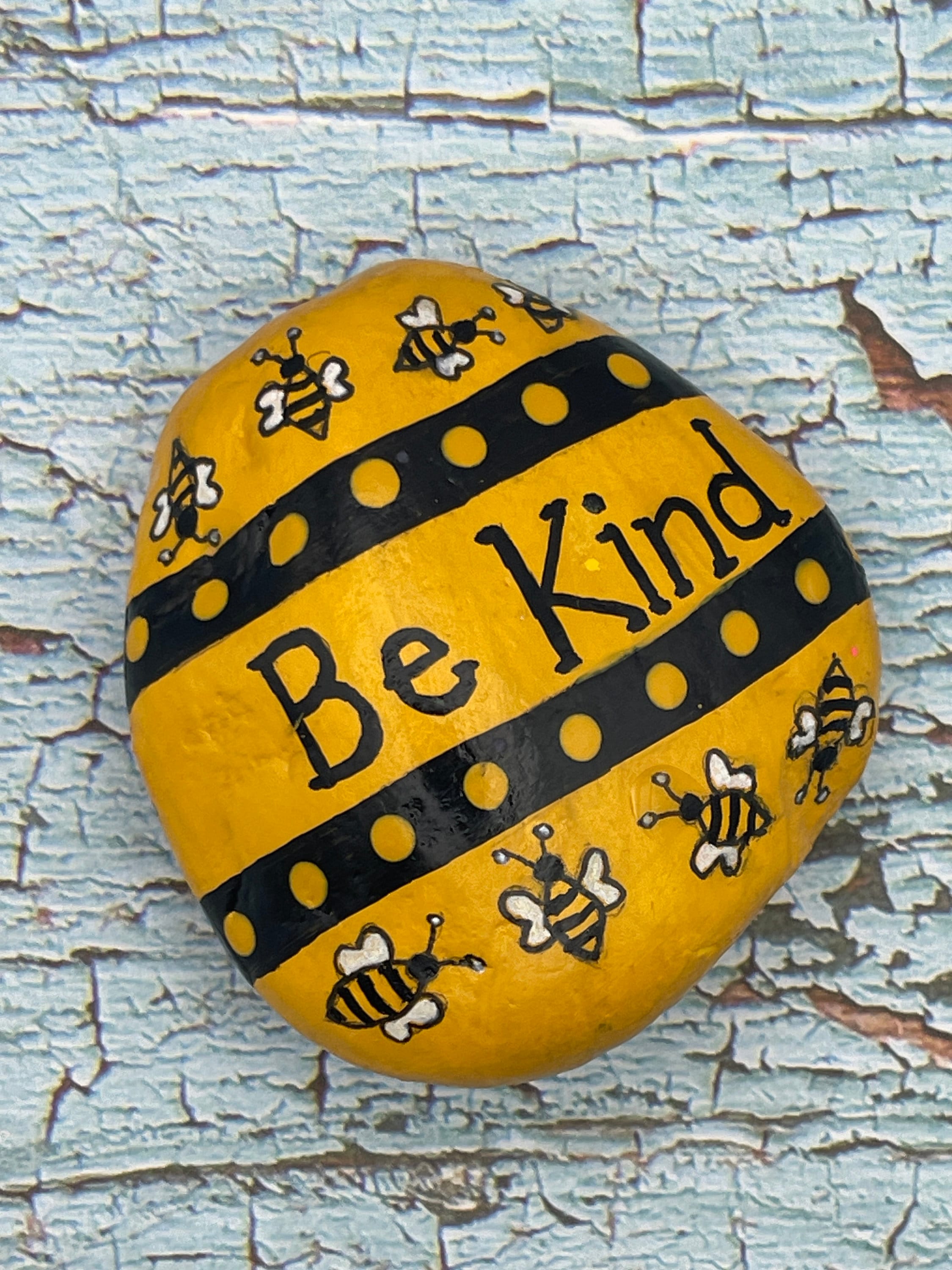 Bumble Bees Be Kind, Bee Summer Fun, Painted Rock, Painted Stone Art - Etsy