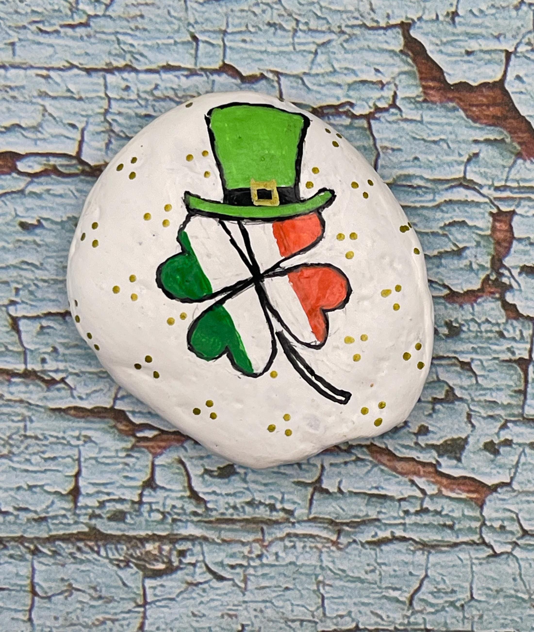 Irish Flag Shamrock Wearing Leprechaun Hat, St. Patrick's Day Decor ...