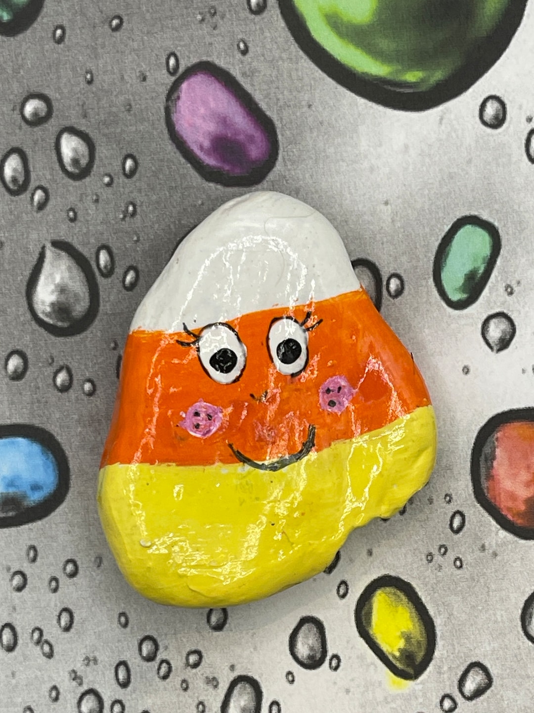 Cartoon Smiling Face Candy Corn, Fall Art, Halloween Art, Hand Painted ...