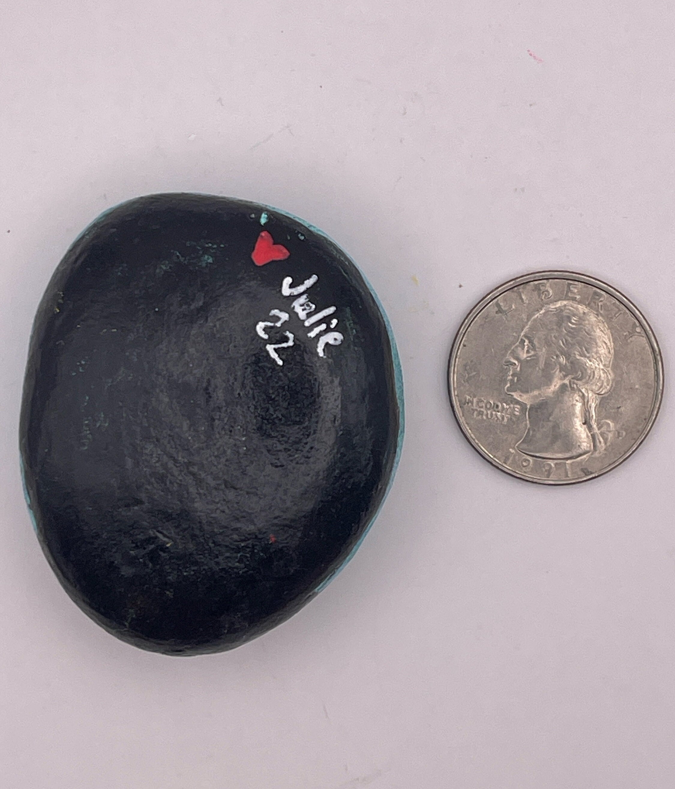 Cute Turquoise Glitter Ladybug, Cartoon Animal Art, Painted Rock, Stone ...