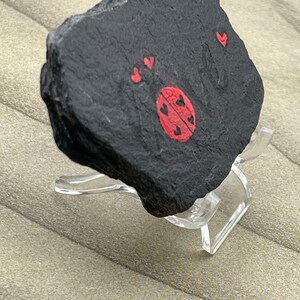 Ladybug Love Bug on Natural Slate Stone, Valentine Gift, Painted Rock ...