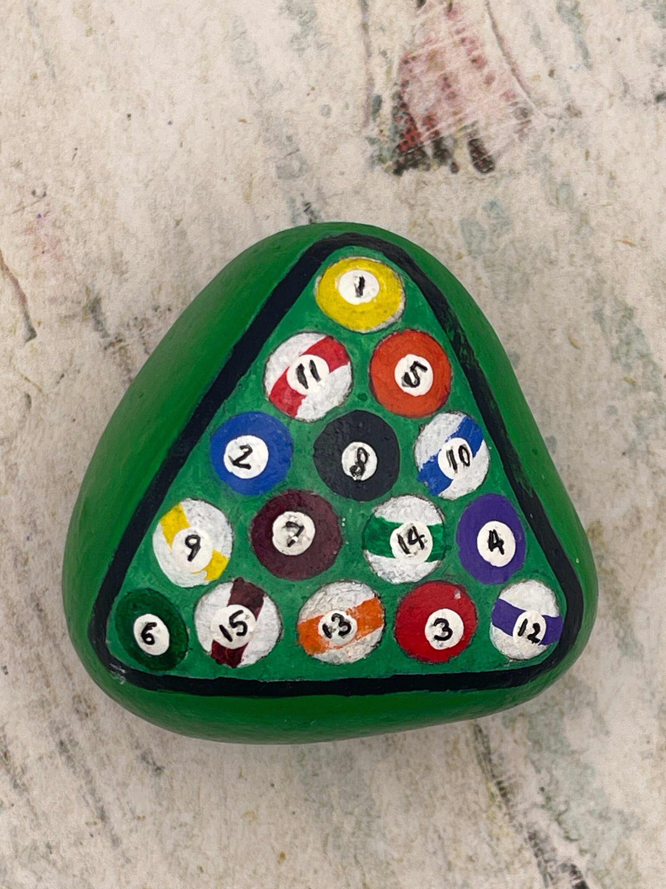 Billiards Balls in Rack, Pool Eight Ball, Bar Games, Sports Painted ...