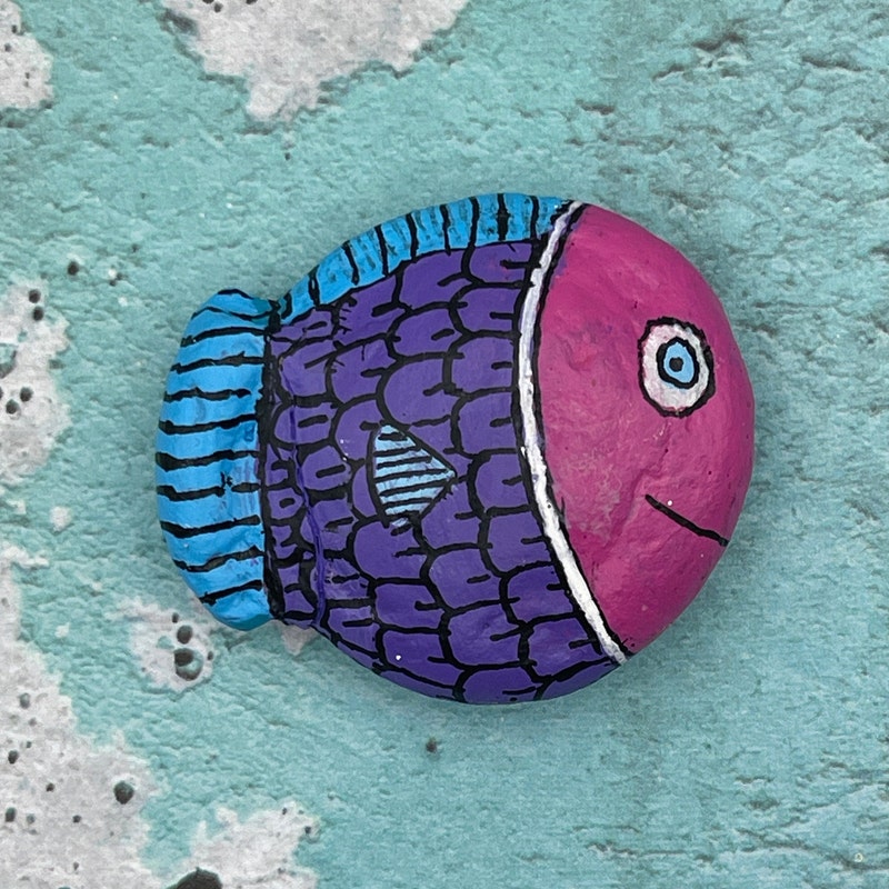Fish Painted Rocks - Etsy