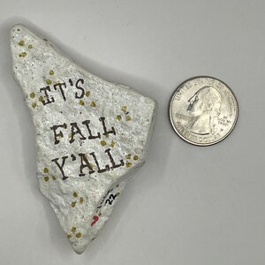 Cute Whimsical Acorn, It’s Fall Y’all Art, Hand Painted Rock, Autumn ...
