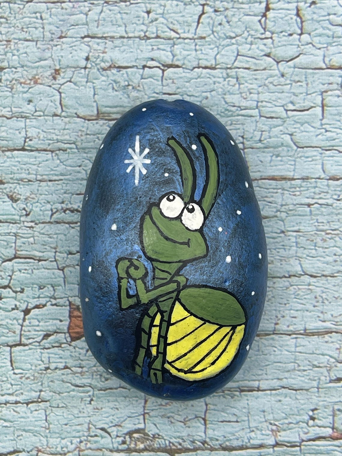 Whimsical Firefly Lightning Bug, Let Your Light Shine, Painted Rock ...