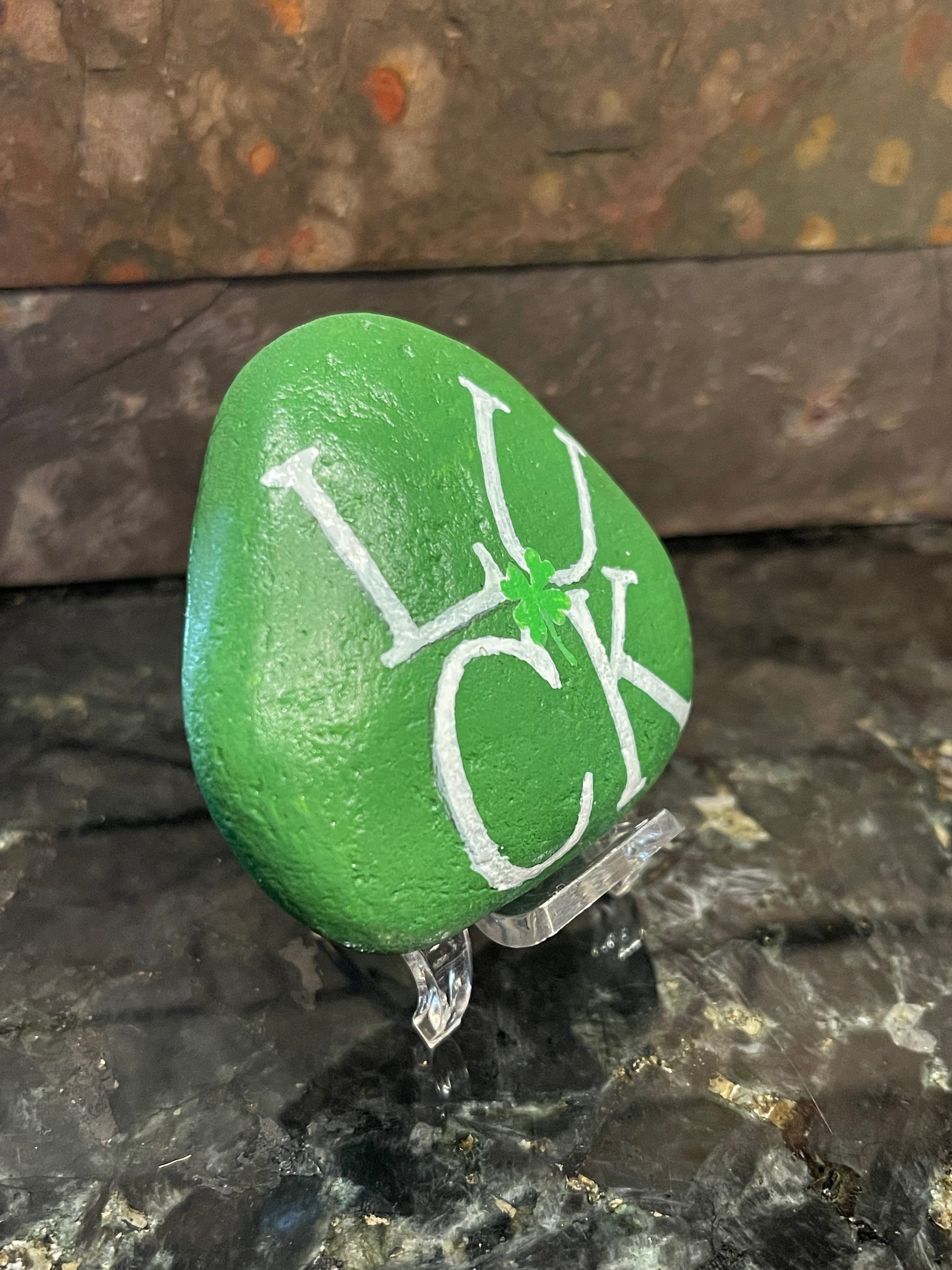 Luck With Four Leaf Clover, St. Patrick's Day, Irish Decor, Painted ...