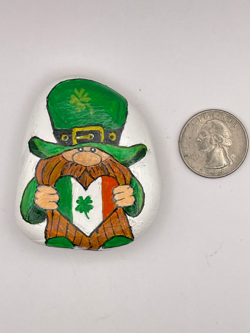 St. Patrick's Gnome Holding an Irish Flag Heart, A Wee Bit Irish ...