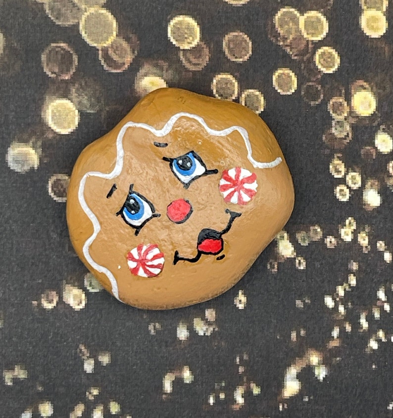 Gingerbread With Peppermint Cheeks, Winter Decor, Christmas Gift ...