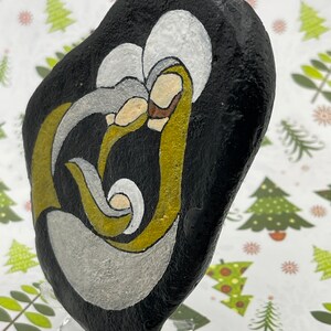 Holy Family Joseph Mary Jesus, Nativity, Religious Decor, Painted Rock ...
