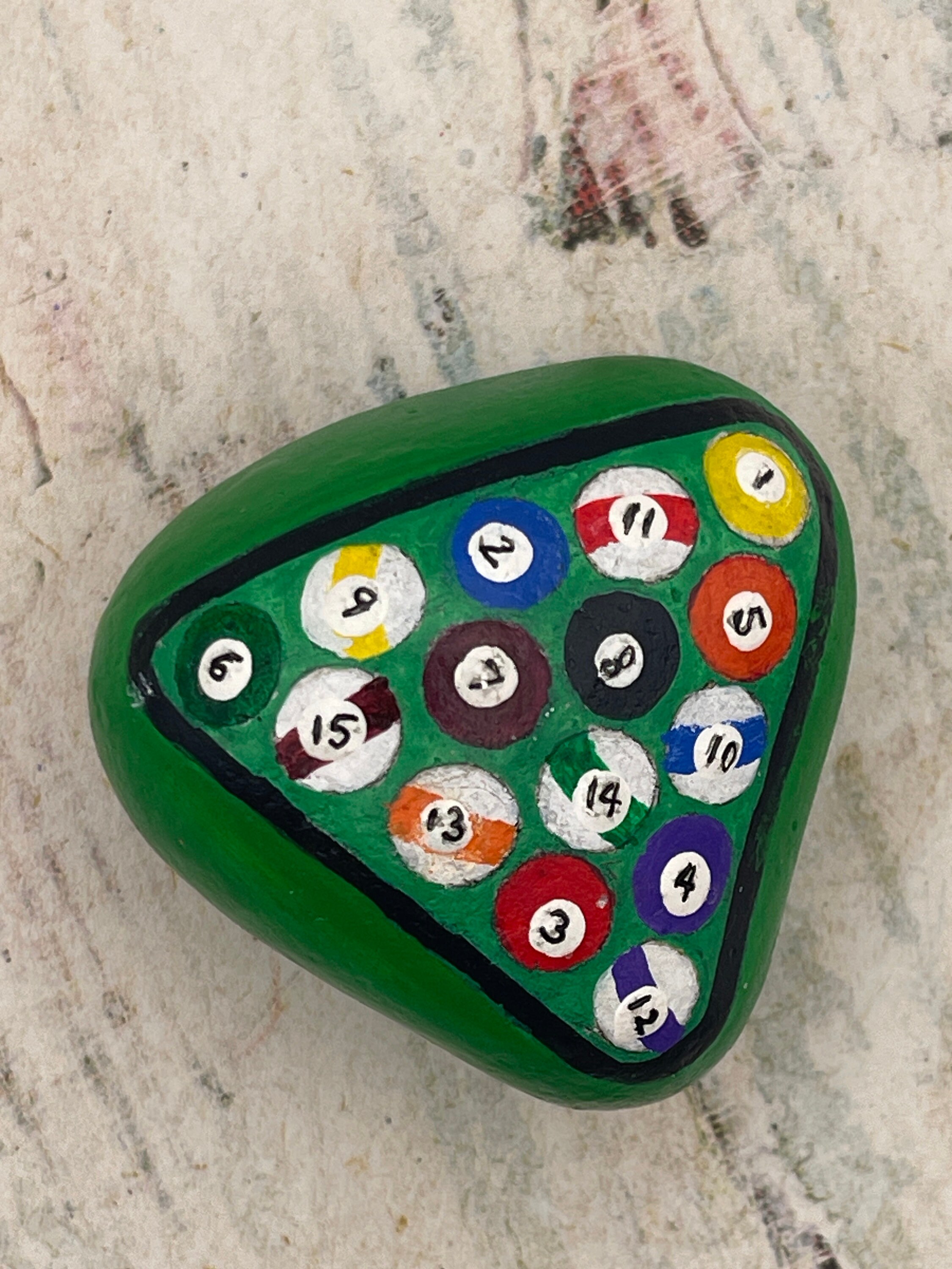 Billiards Balls in Rack, Pool Eight Ball, Bar Games, Sports Painted ...