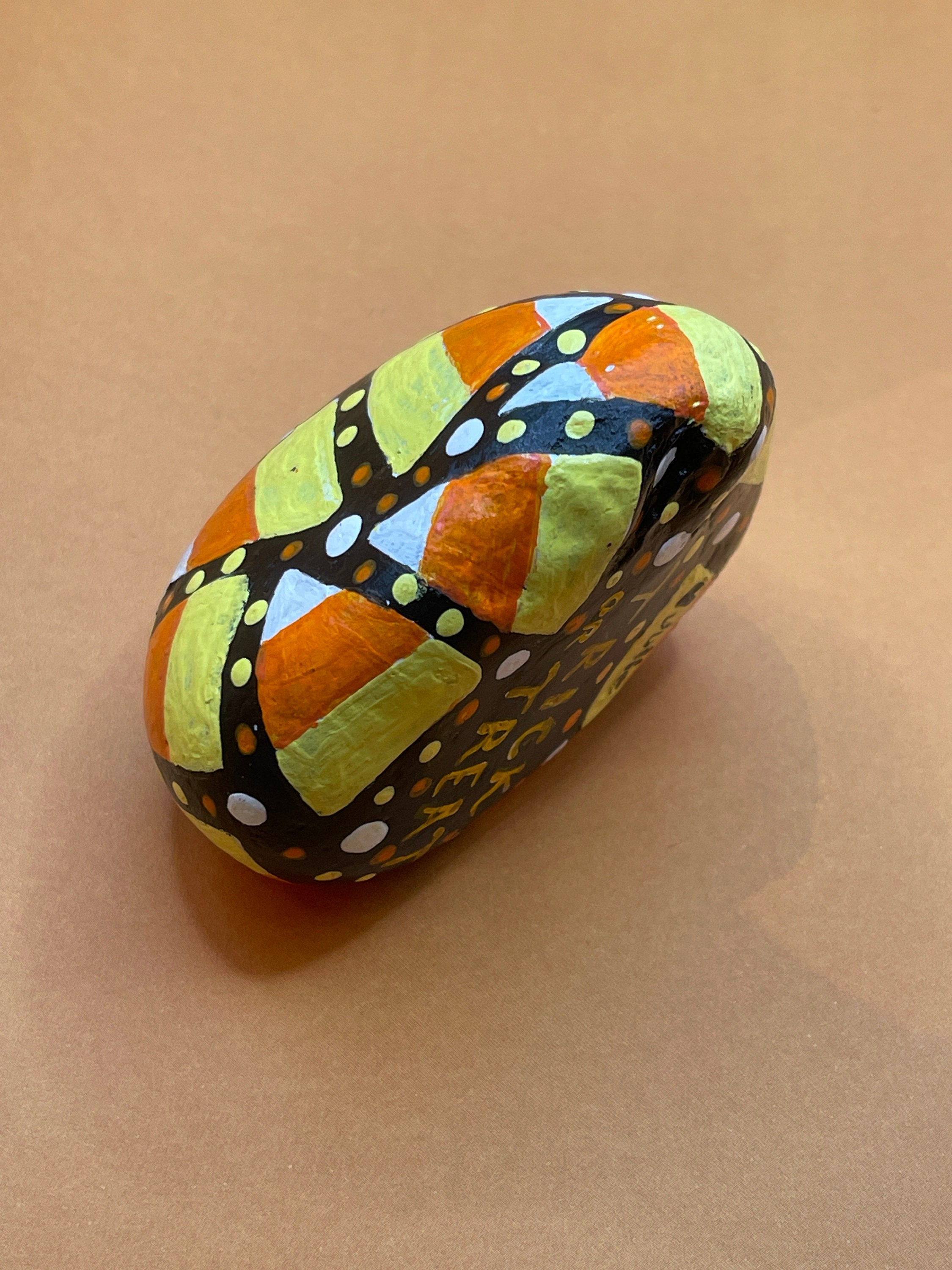 Hand Painted Candy Corn Trick or Treat Rock, Halloween Decor, Unique ...